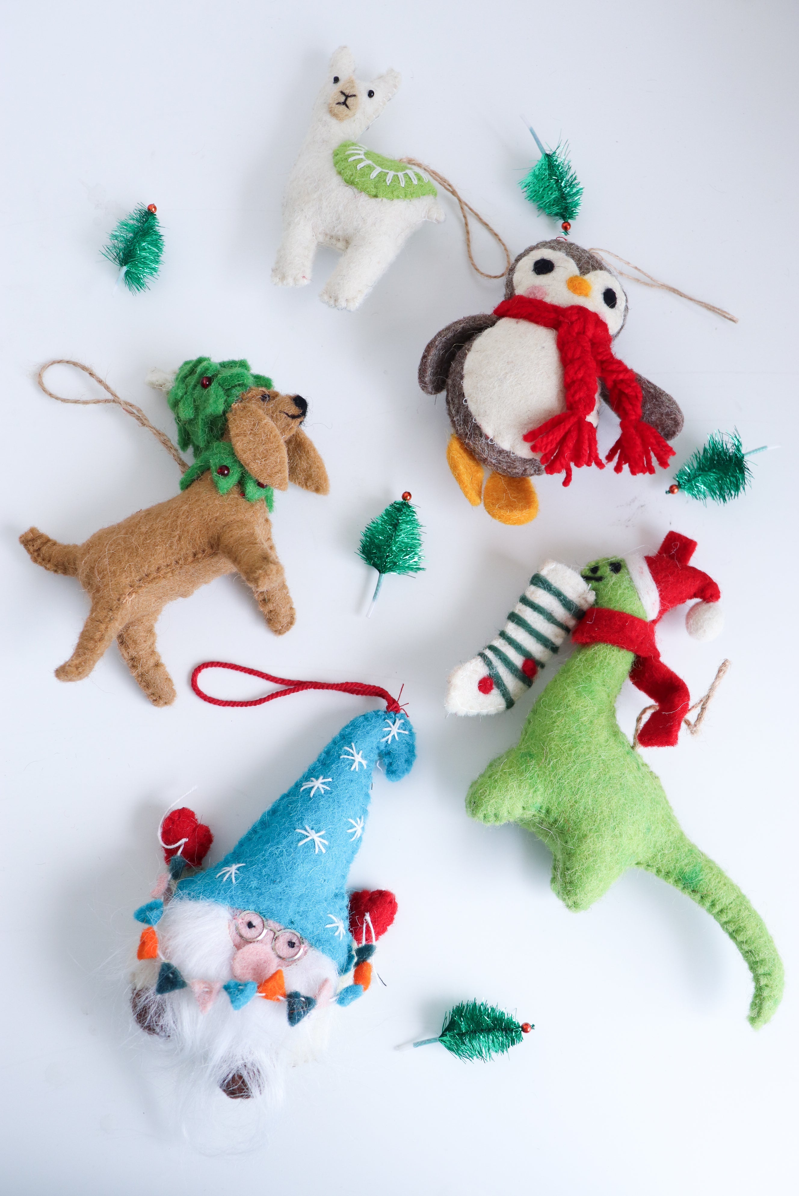 Handmade Felt Christmas Tree Decorations – Kari by Kriti